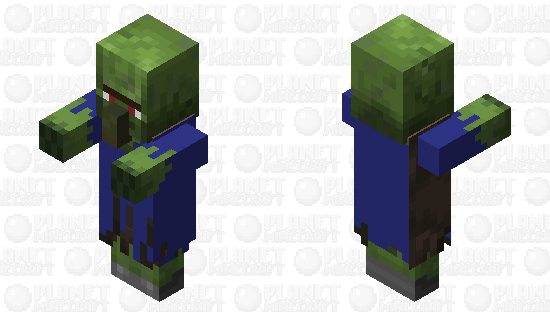 blue zombie villager Minecraft Mob Skin