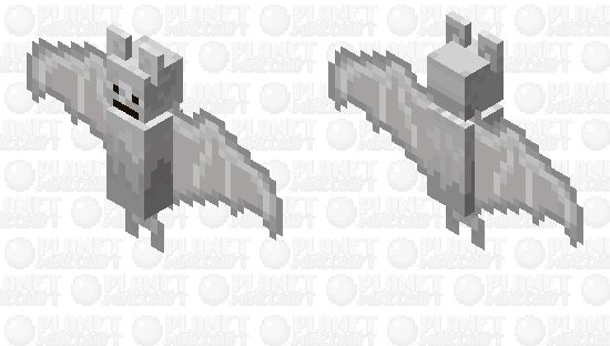 arctic fox bat or iron bat or white cat bat or snow bat Minecraft Mob Skin