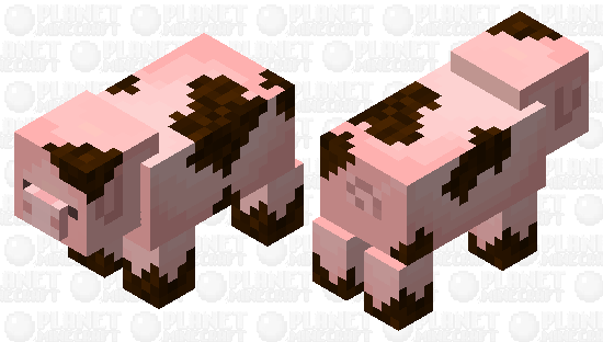 cute pig w/ mud Minecraft Mob Skin