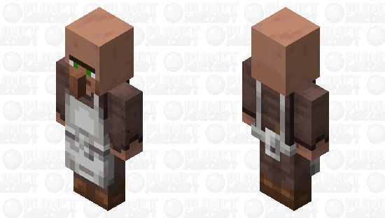 Old Villager(Butcher)(Re Texturing)(With Arm Apart) Minecraft Mob Skin