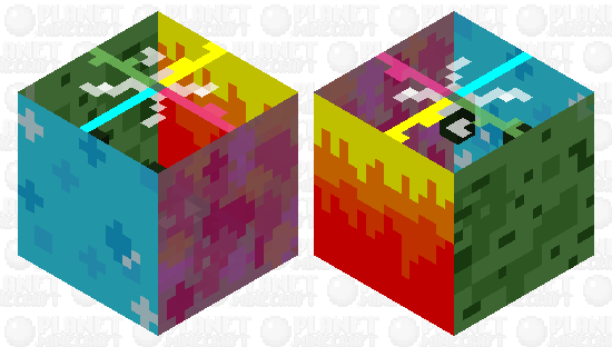 Adventure Time Elementals cube Minecraft Mob Skin