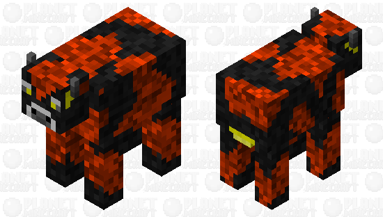 Nether Cow Minecraft Mob Skin
