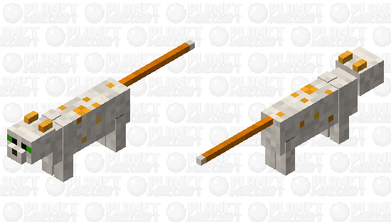 White spotted cat Minecraft Mob Skin