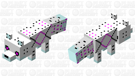 Creepy ice fox Minecraft Mob Skin