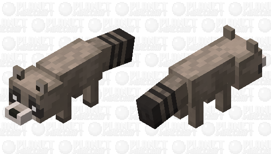 Raccoon / low resolution Minecraft Mob Skin
