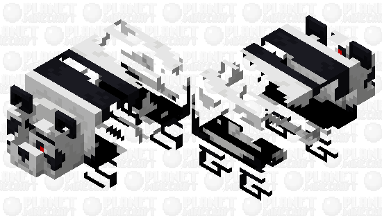 Cursed panda Minecraft Mob Skin