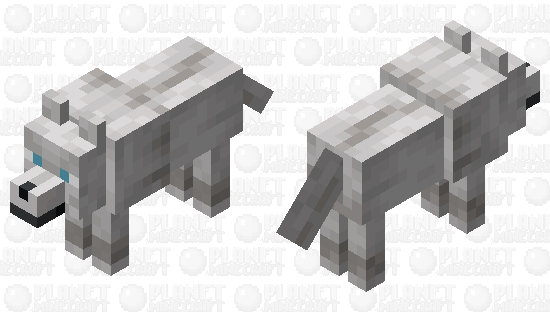White Wolf Minecraft Mob Skin