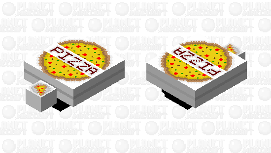 Floating Pizza Box With Side Holder Minecraft Mob Skin