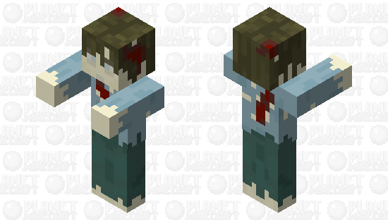 Zombie with Hair Minecraft Mob Skin