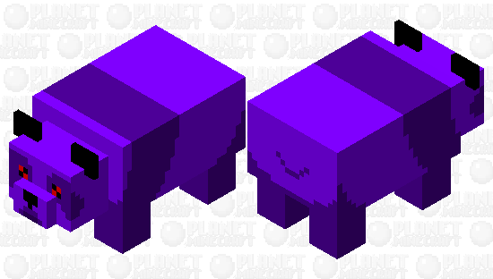 Worried Void Panda Minecraft Mob Skin