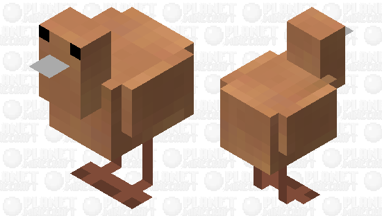 Kiwi bird improved Minecraft Mob Skin