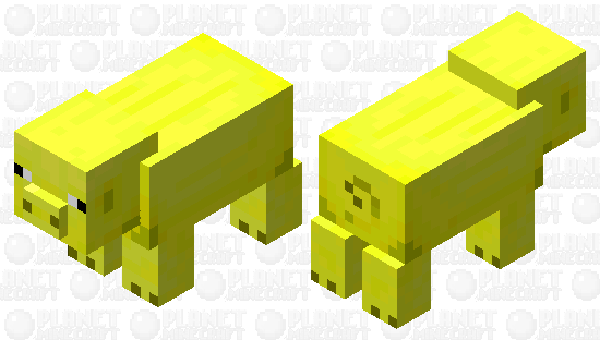 Radioactive (Yellow) Pig Minecraft Mob Skin