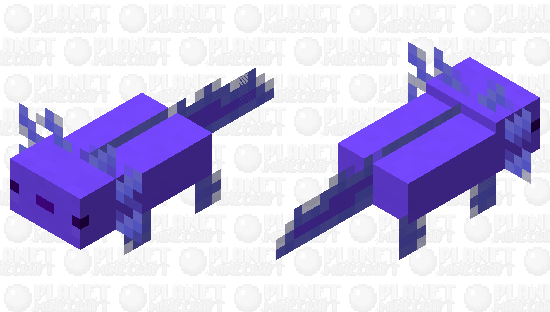 fuzzy purple axolotl Minecraft Mob Skin