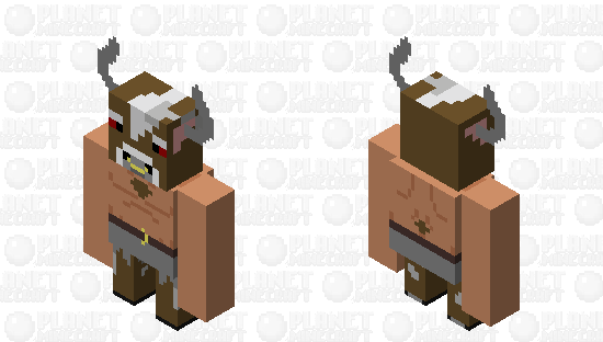 Cursed Minotaur Warden Minecraft Mob Skin