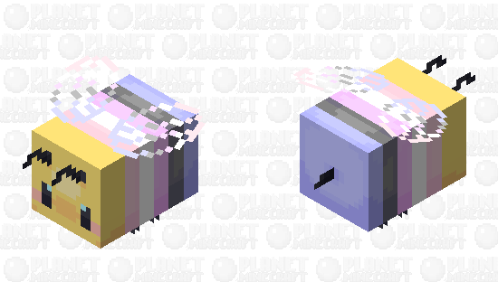 Genderfluid Bee Minecraft Mob Skin