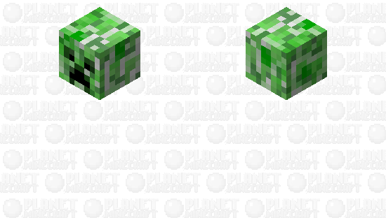 CREEPER HEAD!!!! Minecraft Mob Skin