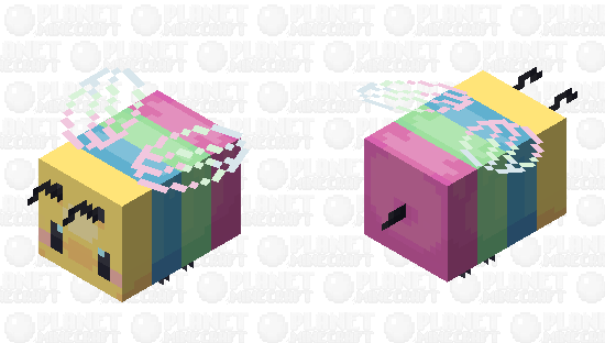 Poly Bee Minecraft Mob Skin