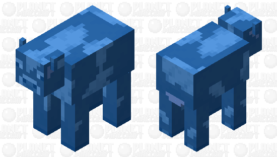 blue cow Minecraft Mob Skin