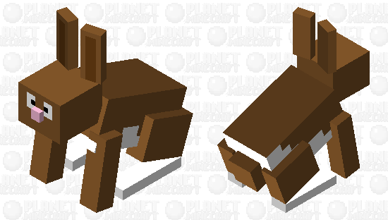 Cartoon Styled Rabbit (Salt & Pepper) Minecraft Mob Skin