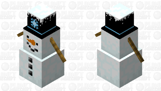 Short snowman with hat Minecraft Mob Skin