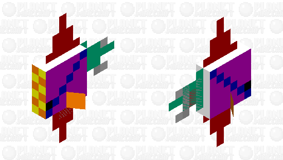 rainbow fish Minecraft Mob Skin