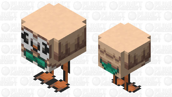 Rowlet V2 - Pokemon Chicken Replacer Minecraft Mob Skin