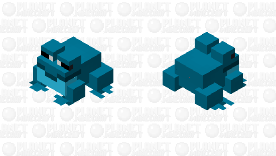 Cyan Frog Minecraft Mob Skin