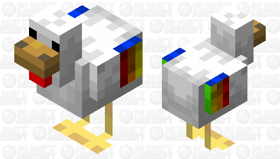 Chicken With Ranbow Wings Minecraft Mob Skin