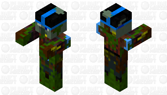zombie armored pillager (drowned) Minecraft Mob Skin