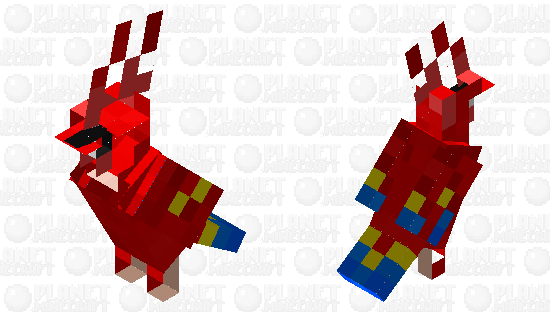 Wrecked Parrot Minecraft Mob Skin