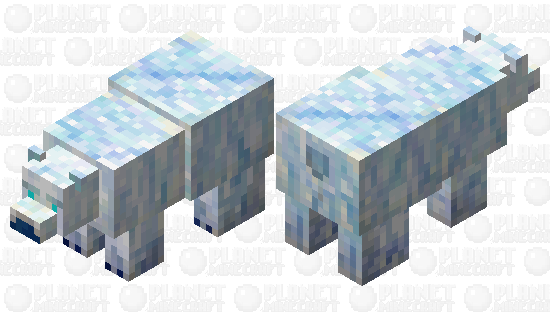 Ice Covered Polar Bear Minecraft Mob Skin