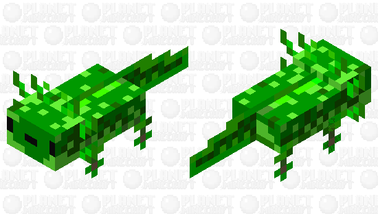 Acid Axolotl Minecraft Mob Skin