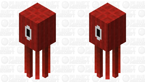 Crimson Red Squid Minecraft Mob Skin