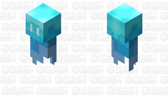 Blue Creeper Minecraft Mob Skin