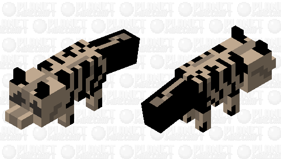 Spooky Bone Fox Minecraft Mob Skin