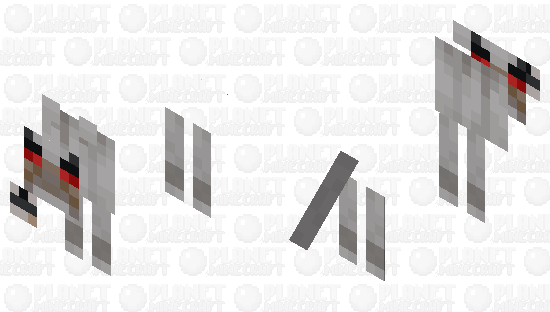 Angry Wolf but just the front Minecraft Mob Skin