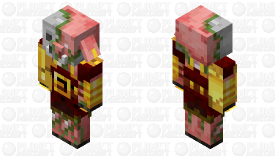 Zombified Armored Piglin Minecraft Mob Skin