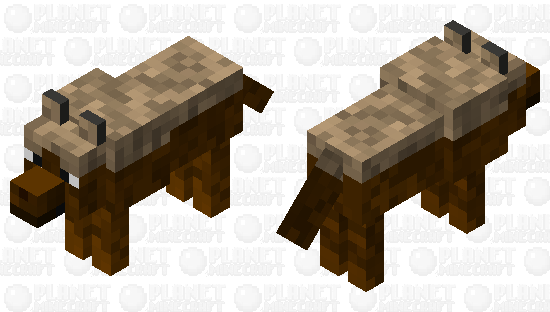 Ground wolf (Grass path) Minecraft Mob Skin