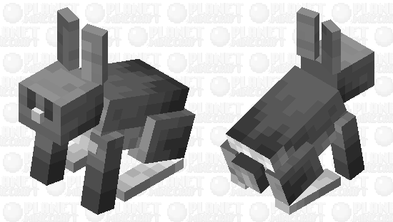 Black & White Rabbit Minecraft Mob Skin