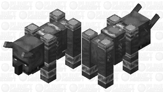 Black & White Ravager Minecraft Mob Skin
