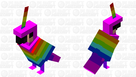 Rainbow parrot Minecraft Mob Skin