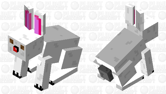 Cute Bunny V2 Minecraft Mob Skin