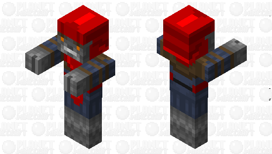 Zombie Red brute Minecraft Mob Skin
