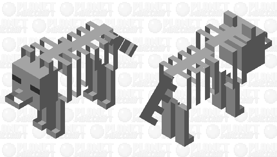 Skeleton Wolf Minecraft Mob Skin