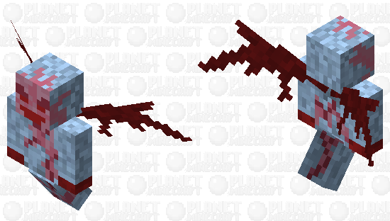 Charging Blue Vex turned Red Minecraft Mob Skin