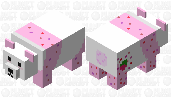 Pink panda Minecraft Mob Skin