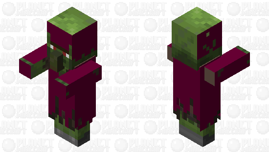 red zombie villeger Minecraft Mob Skin
