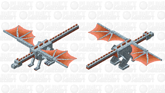 Silver Dragon Minecraft Mob Skin