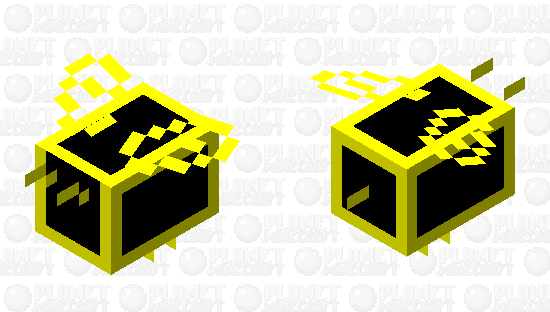 yellow retro bee Minecraft Mob Skin
