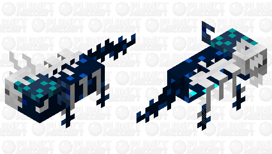 Sculk Infested axolotl Minecraft Mob Skin